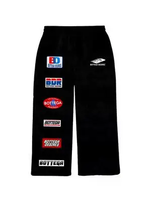 BOTTEGA DESIRES Logo-patch Sweatpants - Black