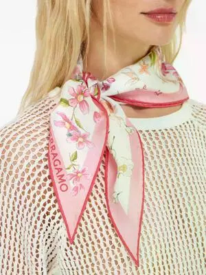 FERRAGAMO Floral-print Silk Scarf
