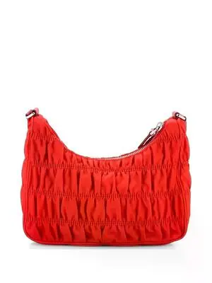 Prada Tessuto Gaufre With Saffiano Mini Hobo Bag