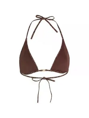 Karl Lagerfeld Monogram Triangle Bikini Top