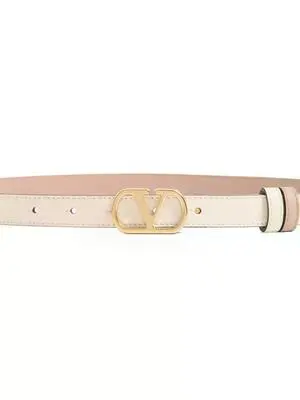 Valentino Garavani Vlogo Signature Reversible Belt - Neutrals