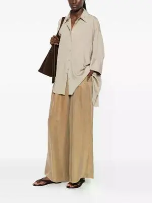 ELEH High-waisted Trousers With Ruffled Waistband