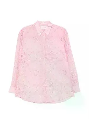 MC2 SAINT BARTH Paisley-print Long-sleeve Cotton Shirt - Pink