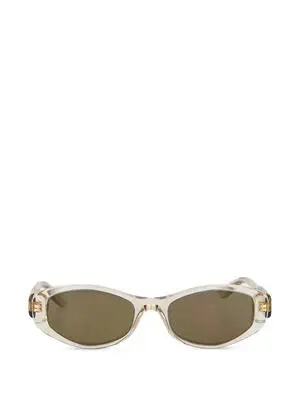 Balenciaga Nova Oval-frame Sunglasses - Neutrals