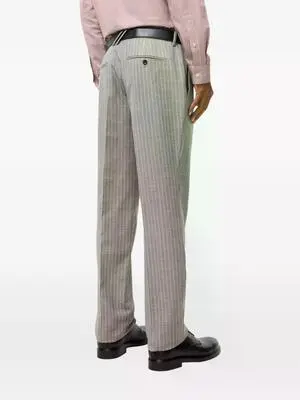 Burberry Pinstriped Wool Tailored Trousers