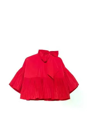 PSOPHIA Pleated Pussy-bow Cape
