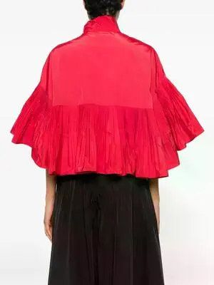 PSOPHIA Pleated Pussy-bow Cape
