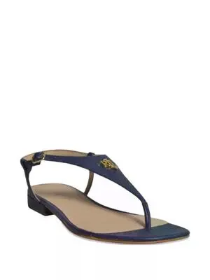 Ralph Lauren Logo Plaque Thong Sandals