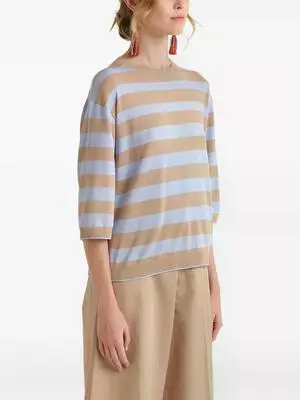 Malìparmi Striped Three-quarter Sleeve T-shirt