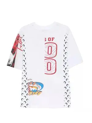 MARINE SERRE Graphic-print Panelled T-shirt - White