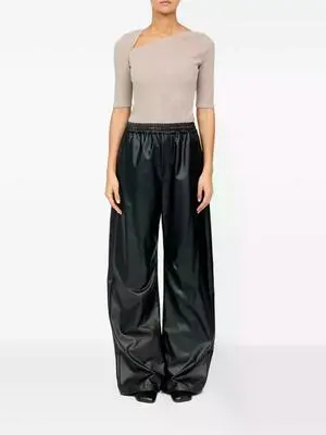 MAISON MARGIELA Light Pleather Wide-leg Trousers