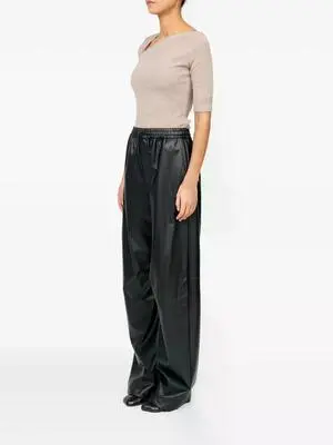 MAISON MARGIELA Light Pleather Wide-leg Trousers