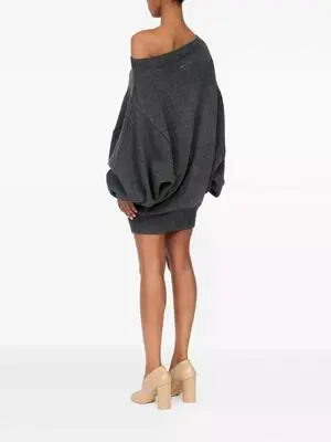 MAISON MARGIELA Mélange Merino Wool Mini Sweater Dress