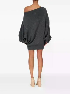 MAISON MARGIELA Mélange Merino Wool Mini Sweater Dress