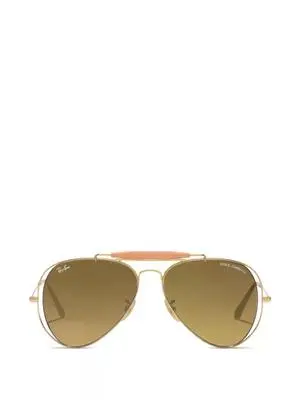 Dolce & Gabbana Tone Pilot Frame Sunglasses - Gold