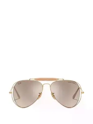 Dolce & Gabbana Tone Pilot Frame Sunglasses - Gold