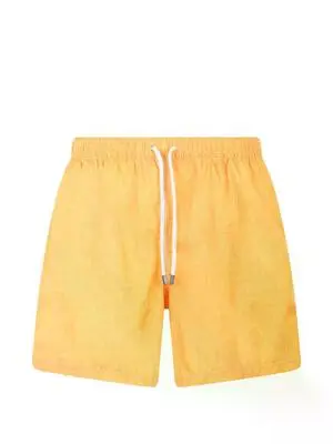 Fedeli Drawstring Waist Swim Shorts - Orange