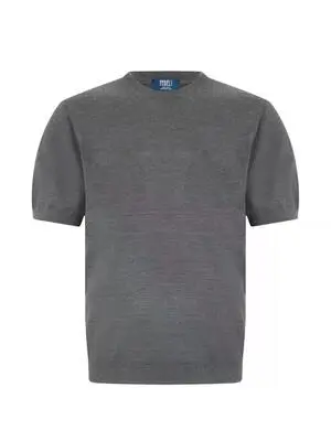Fedeli Short-sleeve Knitted T-shirt - Grey