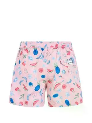 Fedeli Fruit Print Swim Shorts - Pink
