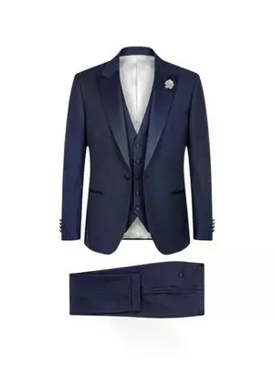 PAOLONI Three-piece Peak-lapel Suit