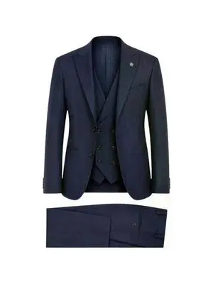 ROBERTO VINCENTI Pinstripe-pattern Three-piece Suit - Blue