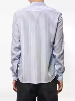 OMAR AFRIDI Vertical-stripe Chest-pocket Shirt