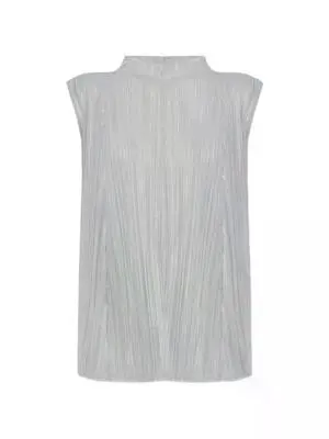 Issey Miyake Sleeveless High Neck Blouse
