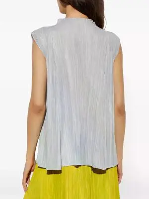 Issey Miyake Sleeveless High Neck Blouse