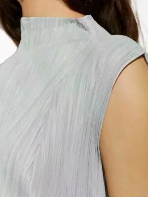 Issey Miyake Sleeveless High Neck Blouse