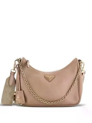Prada Re-edition 2005 Shoulder Bag Saffiano Leather - Neutrals