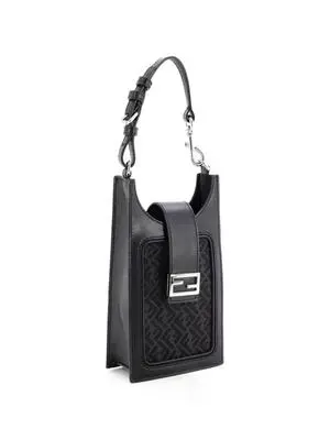 Fendi Zucca Canvas And Leather Shoulder Bag