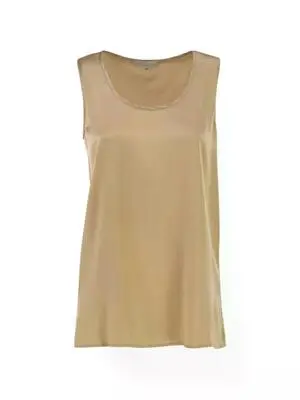 Antonelli Firenze Sleeveless Satin Top - Neutrals