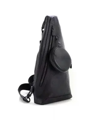 LOUIS VUITTON Monogram Shadow Leather Duo Sling Bag - Black