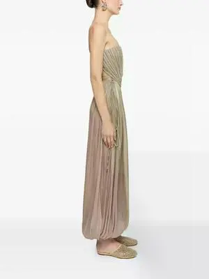 NISSA Crystal-embellished Tulle Crop Top