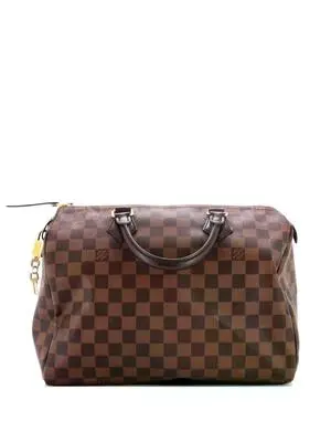 LOUIS VUITTON Speedy Handbag Damier 30 Satchel - Brown