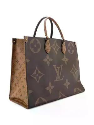 LOUIS VUITTON Giant Monogram Reverse Onthego Gm Tote Bag - Brown