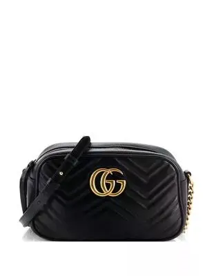Gucci Gg Marmont Matelassé Leather Small Shoulder Bag - Black