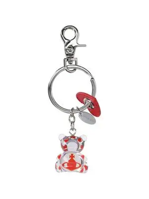 VIVIENNE WESTWOOD Teddy Bear Charm Keyring - Silver