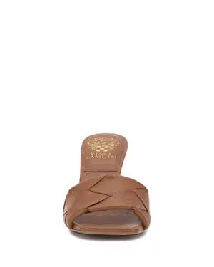 Vince Camuto Brelanie Woven Mule - Barn Brown Leather