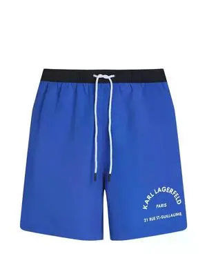 Karl Lagerfeld Logo-print Drawstring Swim Shorts