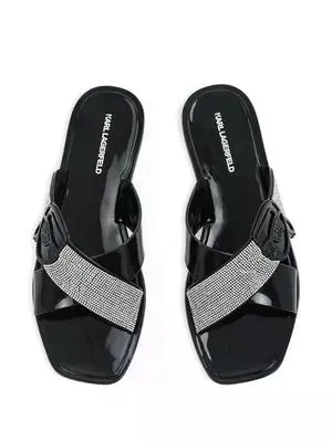 Karl Lagerfeld Ikon Nft Crystal-embellished Slides