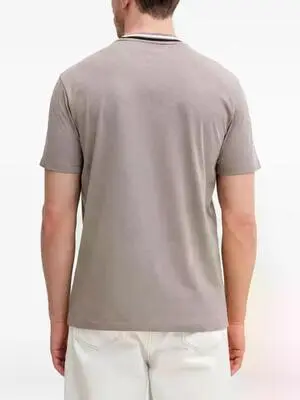 Armani Exchange Logo-print Striped-trim T-shirt