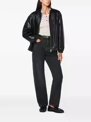 DUNST Faux-leather Bomber Jacket
