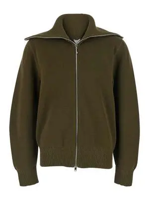 Bottega Veneta High Neck Zip-up Cardigan - Multicolor