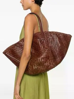 Dragon Diffusion Teresa Woven Leather Tote Bag - Brown