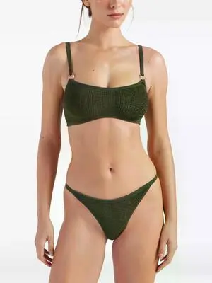 Hunza G Iris Crinkle-effect Bikini - Green