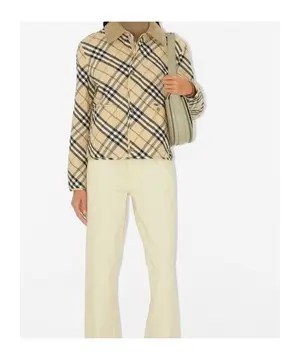 Burberry Quilted Jacket With Check Print