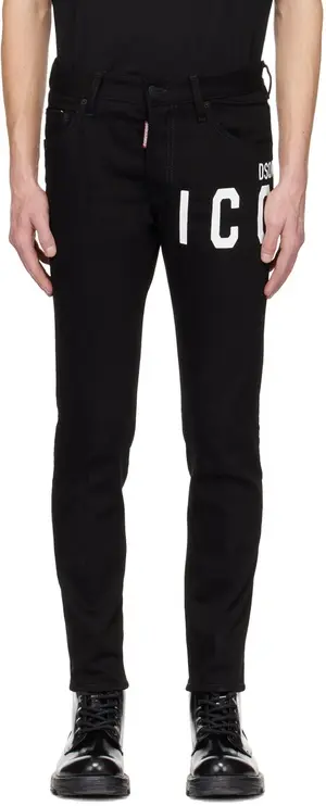 Dsquared2 Logo Printed Skater Jeans