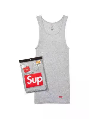Supreme Hanes Ribbed Tank Tops Set Of Three
