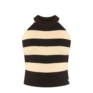KNOWN SUPPLY Cindy Sweater Tank /pearl - Black